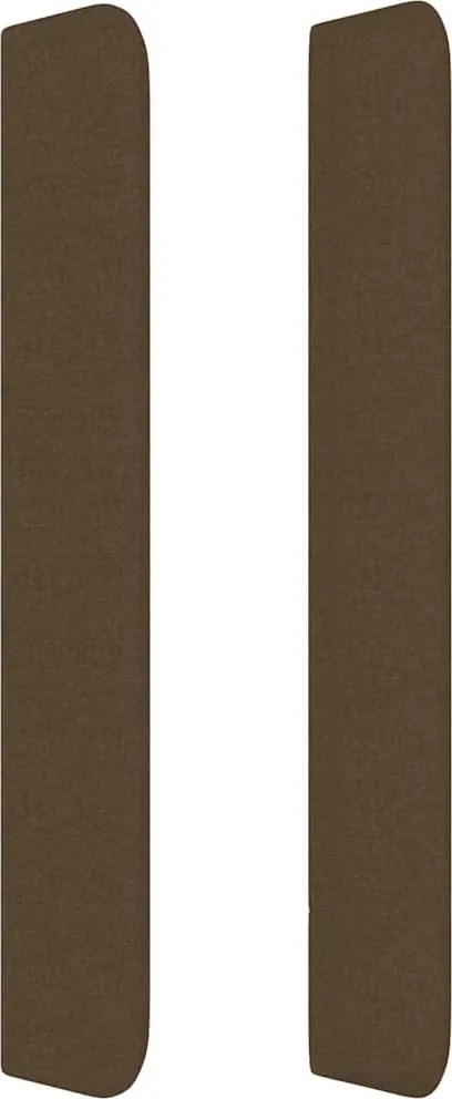 Čelo postele typu ušák tmavě hnědé 83x16x118/128 cm textil 3119991