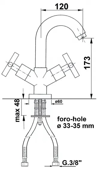 Sapho - Umyvadlová baterie AXIA lesklý chrom