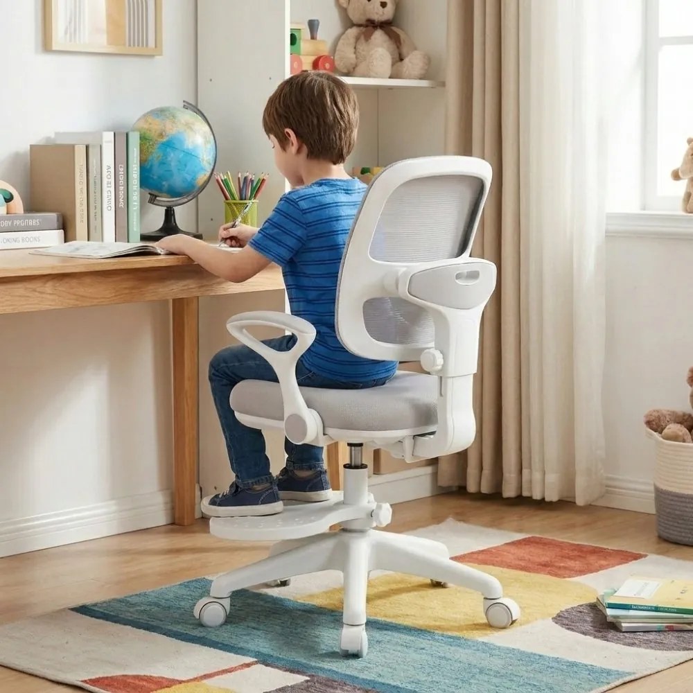 Dětská rostoucí židle Neoseat JUNI 020 — látka, pratelný potah, šedá
