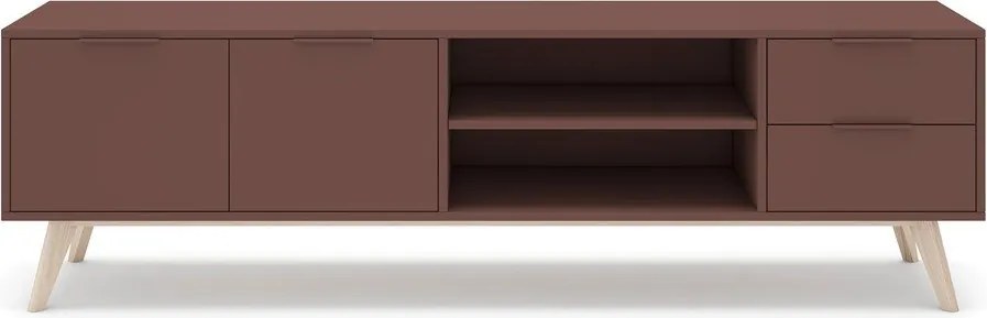 Matný TV stolek v terakotové barvě 180x53x40 cm Campus – Marckeric