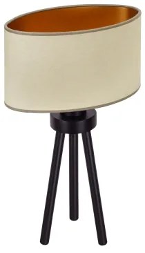 Duolla - Stolní lampa OVAL VEGAN 1xE27/15W/230V pr. 30 cm béžová