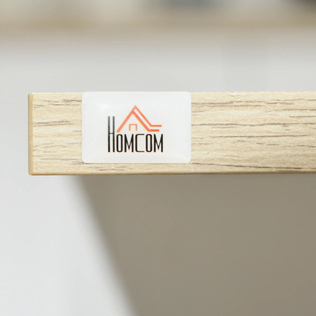 HOMCOM Skládací Jídelní Stůl Kuchyňský Stolek se 2 Sklopnými Listy pro Úsporu Místa Moderní Design 103x76x73.5cm Dřevo