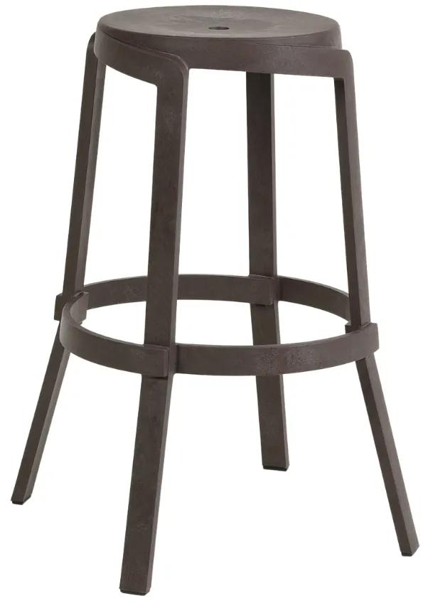 OnaDnes -20% Nardi Hnědá plastová zahradní barová židle Stack Maxi 76,5 cm