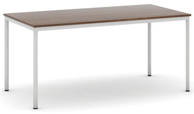 Jídelní stůl, 160x80 cm, šedá podnož, ořech