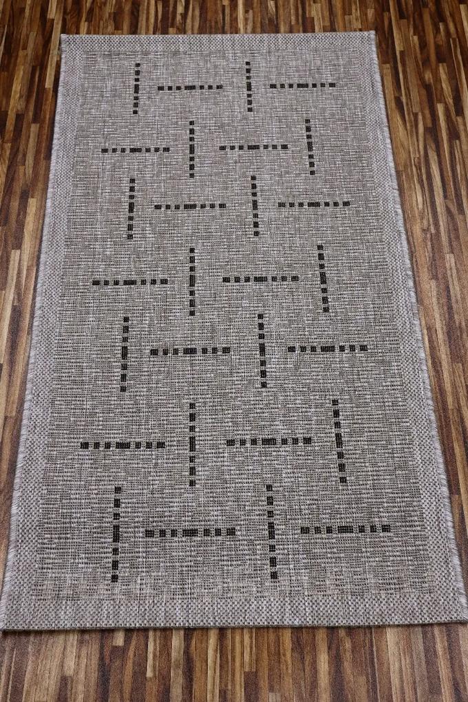 Devos koberce Kusový koberec FLOORLUX Silver/Black 20008 – na ven i na doma - 120x170 cm