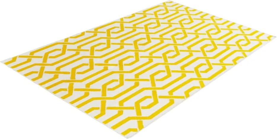 Žlutý vlněný koberec Bakero Camilla, 120 x 180 cm | BIANO