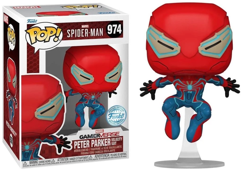 Funko pop! marvel spider man peter parker velocity suit