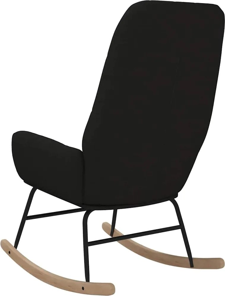 Houpací křeslo černé textil 341259