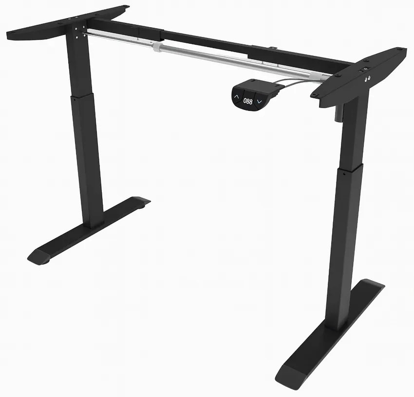 Herní stůl BR01 světle hnědý s černým rámem 140 cm