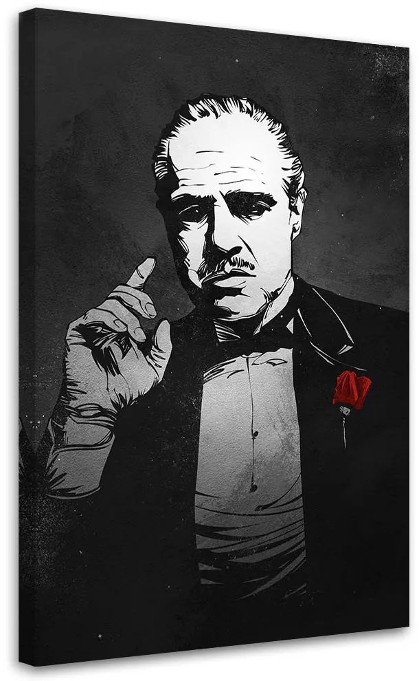 Gario Obraz na plátně Kmotr, Vito Corleone portrét - Nikita Abakumov Rozměry: 40 x 60 cm