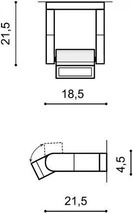 AZZ AZ2132 LED Venkovní nástěnné svítidlo Azzardo Frame wall dark grey AZ2132 8W 800lm 3000K IP54 18,5cm tmavě šedé - AZZARDO