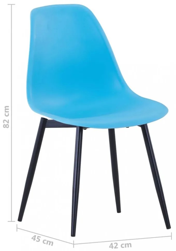 Jídelní židle 2 ks plast / kov Dekorhome Žlutá