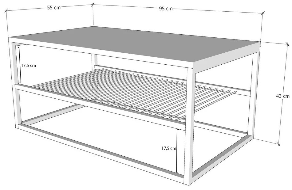 Designový konferenční stolek Galilee 95 cm bílý