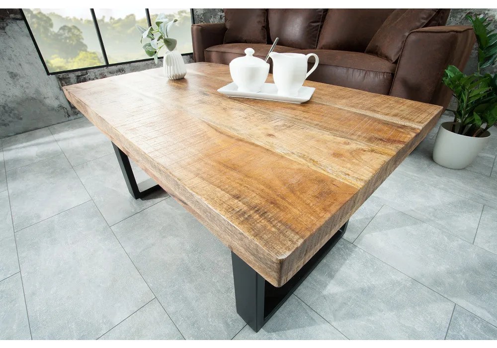 Massive home | Konferenční stolek IRON CRAFT II 100 CM masiv mango