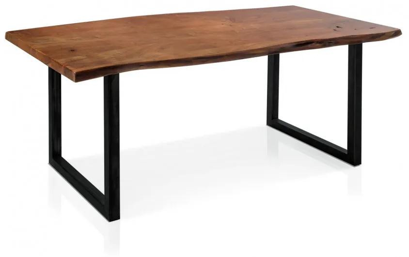 Jídelní stůl masiv akát černé nohy Dalma 200x100 silná deska