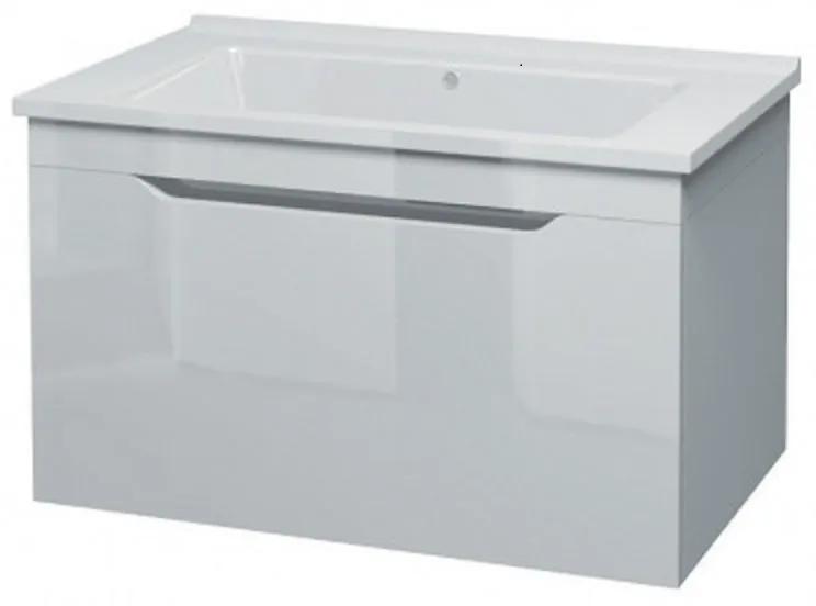Závěsná skříňka s umyvadlem Plano Davos 1Z bílá A0016 100 x 45 x 46 cm