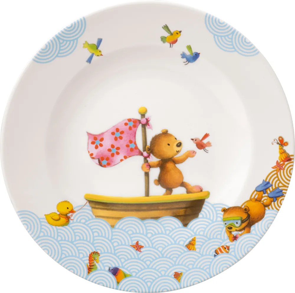 Villeroy&Boch Villeroy & Boch Happy as a Bear mělký dětský talíř, Ø21.5 cm