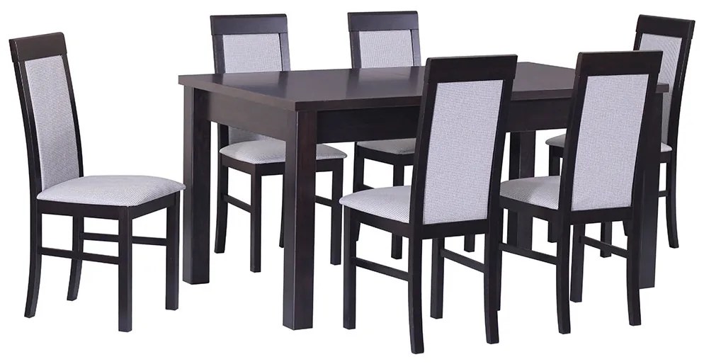 DREWMIX Sestava stůl Modena IV + 6 ks židle Nilo VI