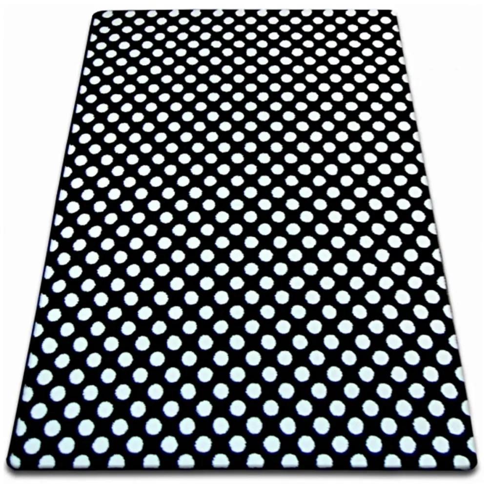 Kusový koberec Puntíky černý 2 160x220cm