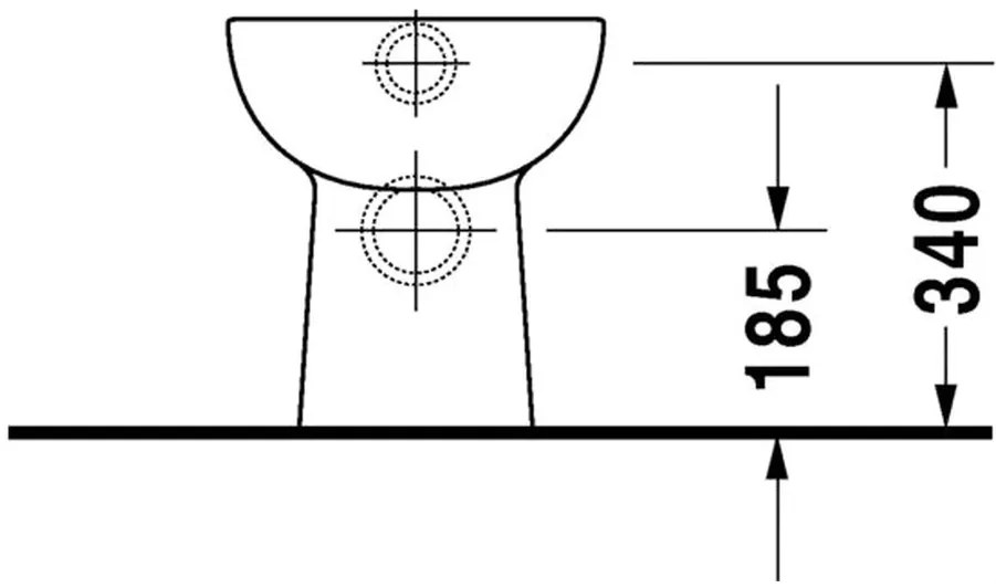 Duravit D-Code - Stojící WC, 355x560 mm, bílé 21150900002