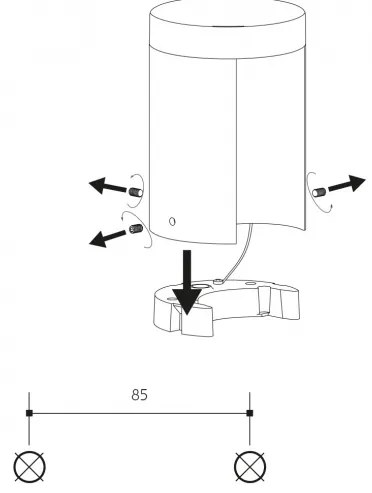 PANLUX Venkovní nástěnné LED svítidlo COSTA N, antracit