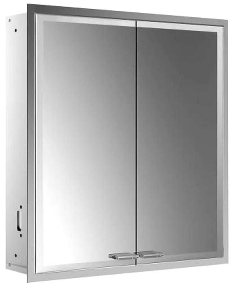 Emco Prestige 2 - Vestavěná zrcadlová skříň 614 mm se světelným systémem, zrcadlová 989708101