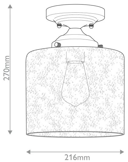 Kichler KL-WINSLOW-SF-NBR-Strop. svítidlo WINSLOW 1xE27/60W/230V pr.21,6cm mosaz