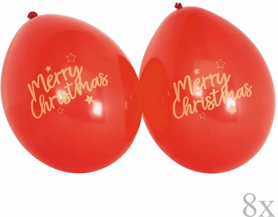 Sada 8 červených balónků Neviti Dazzling Christmas