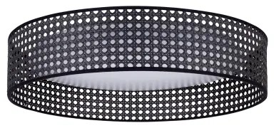 Duolla - LED Stropní svítidlo ROLLER RATTAN LED/24W/230V pr. 45 cm černá