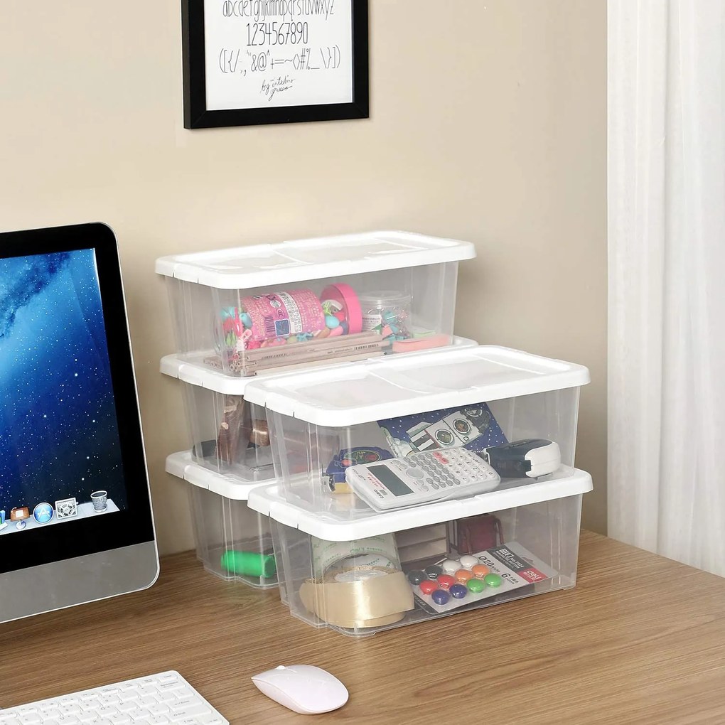 Úložný box na boty, 12 kusů, plastová krabice na boty