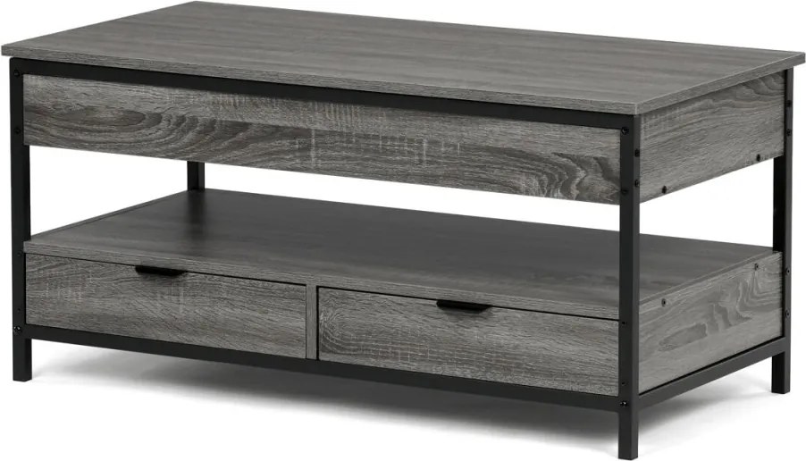 Konferenční stolek CT-I1201 GREY, mdf, šedý dub (100 x 50) cm Šedá
