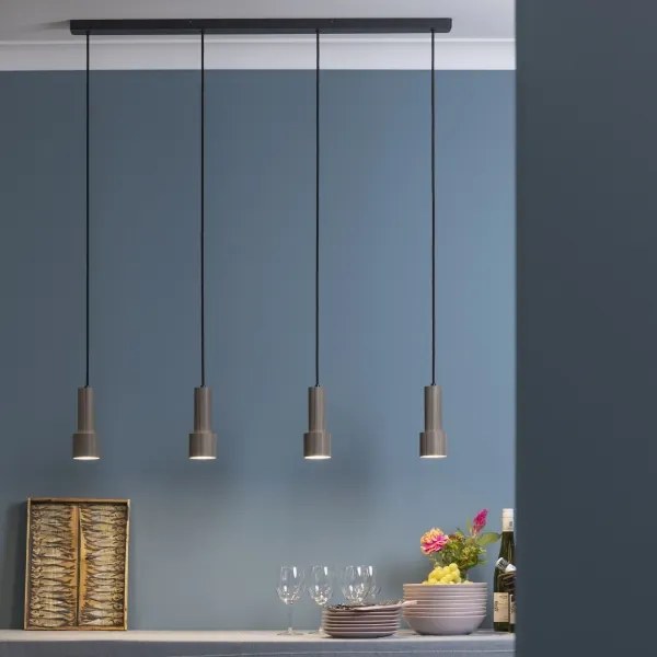 Brilliant - Lustr na lanku CADIZ 4xGU10/10W/230V bronzová