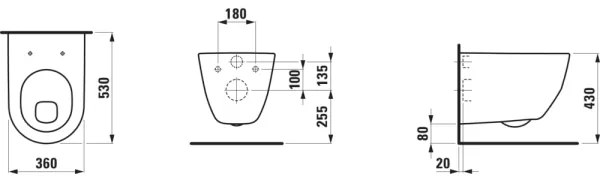 LAUFEN H8209590000001 - Závěsné WC PRO keramika/bílá