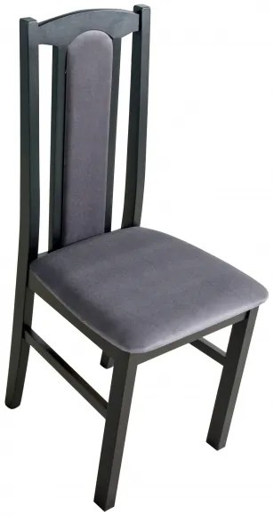 Drewmix jídelní sestava DX 11 odstín dřeva (židle + nohy stolu) černá , odstín lamina (deska stolu) olše, potahový materiál látka