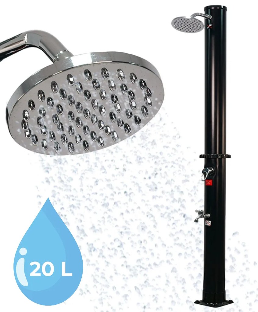 Jurhan Solární sprcha DELFINA, 20 l, černá