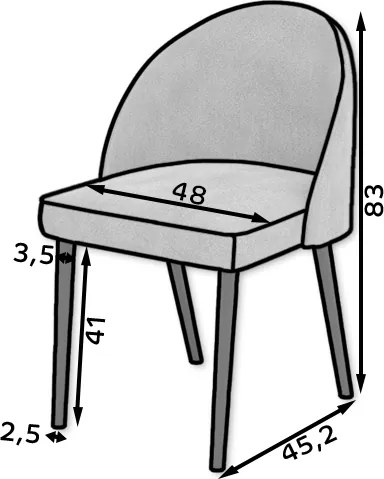 ADRK Furniture Sada stůl s židlemi RODOS 84 SE-ROD-84-S