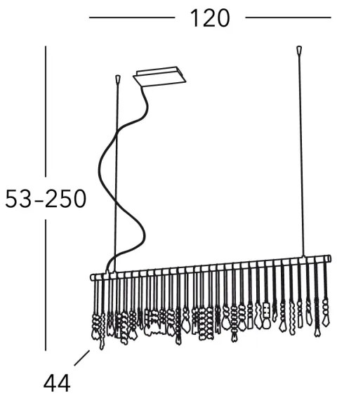 Kolarz 104.87.5 - Křišťálový lustr na lanku STRETTA 7xG9/40W/230V lesklý chrom
