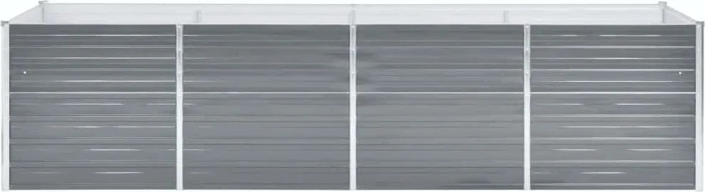vidaXL Vyvýšený záhon pozinkovaná ocel 320 x 80 x 77 cm [44844] Barva: Šedá