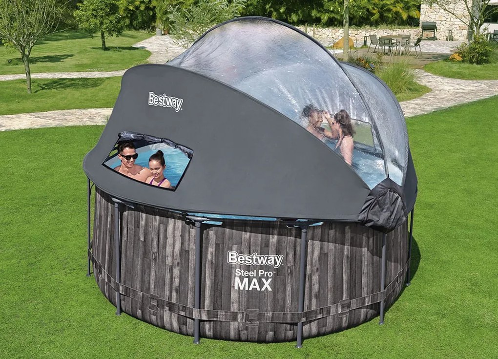 BESTWAY Steel Pro Max Bazénový set 366 x 122 cm, kartušová filtrace + zastřešení 5619K