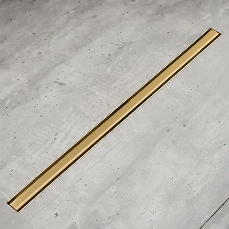 BPS-koupelny Sprchový odtokový žlab DL03 HYD-6132 90 cm, zlatý kartáčovaný