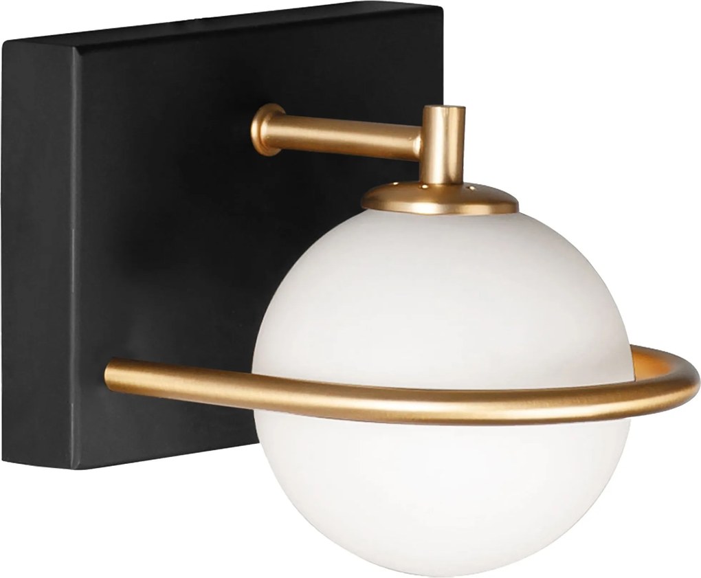 Toolight Tutumi, nástěnné svítidlo 1xG9 APP1220-1W, černá-zlatá, OSW-40028