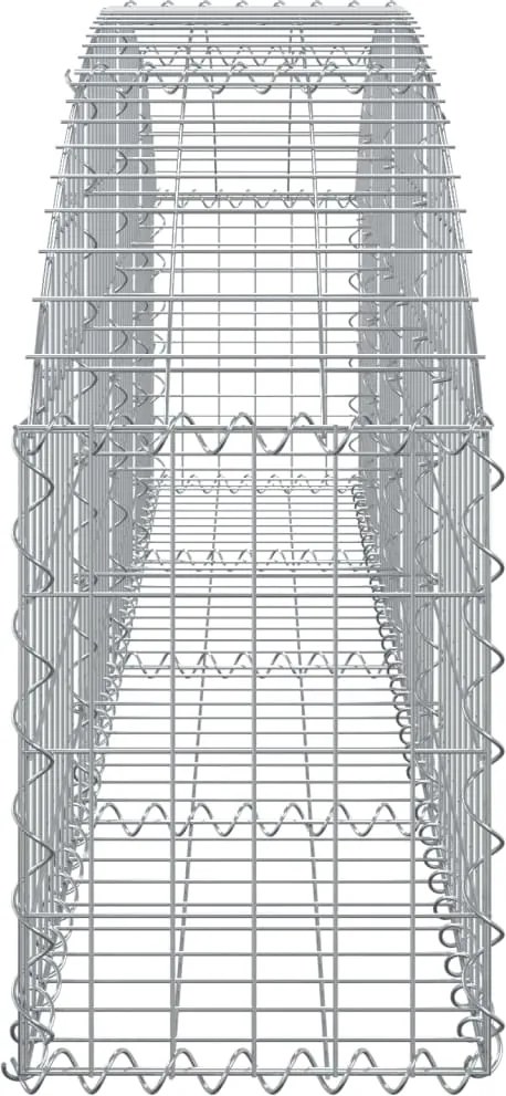 Klenutý gabionový koš 200 x 30 x 40/60 cm pozinkované železo 153462