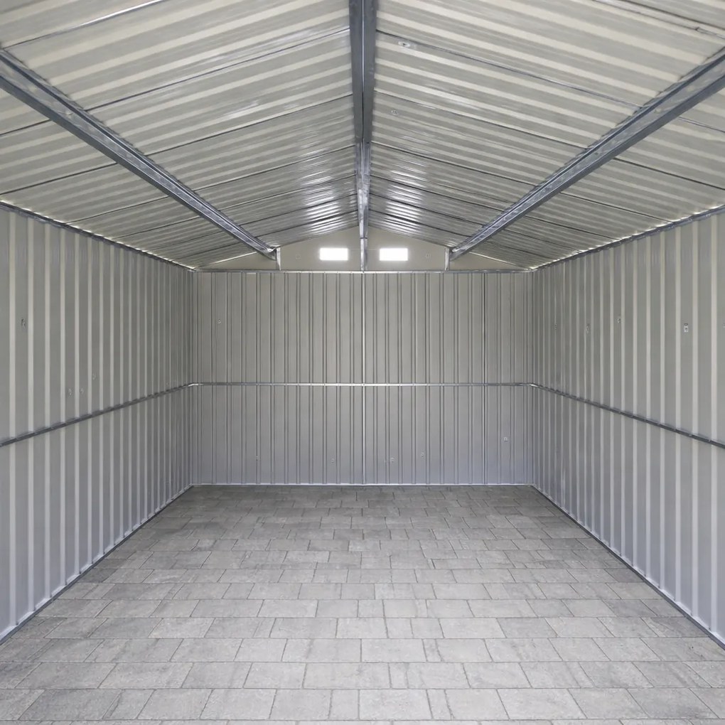 Zahradní domek BestBerg BBSH-1208A / 10,1 m² / 389 x 260 x 202 cm / antracit/bílá