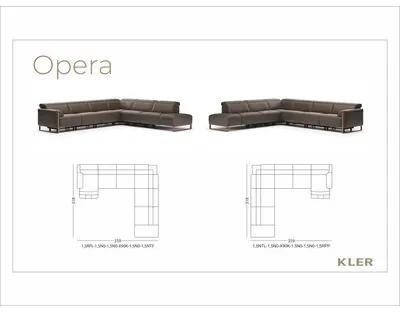 Rohová sedací souprava KLER Opera W178
