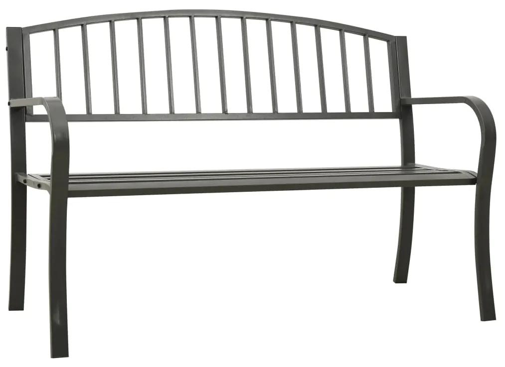vidaXL Zahradní lavice šedá 120 cm ocel