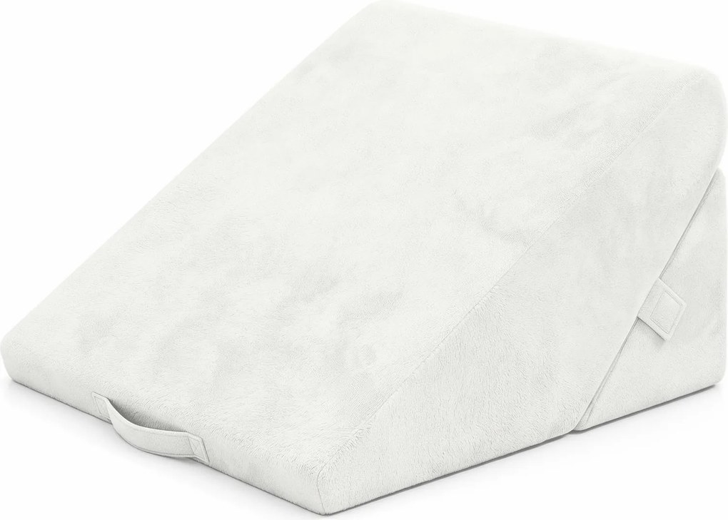 Costway Memory Foam Polštář na spaní Klínový polštář na spaní, bílý