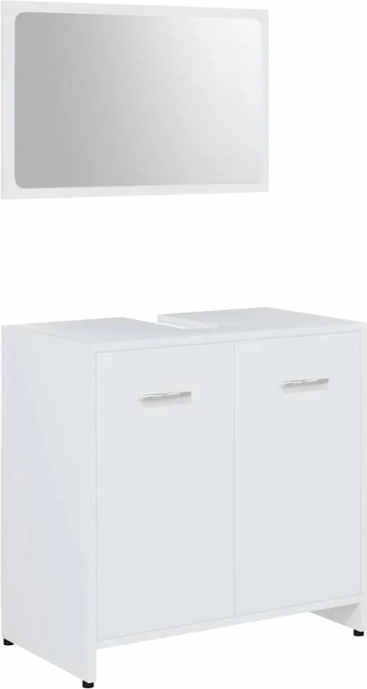 3dílná koupelnová sestava bílá kompozitní dřevo 3056916