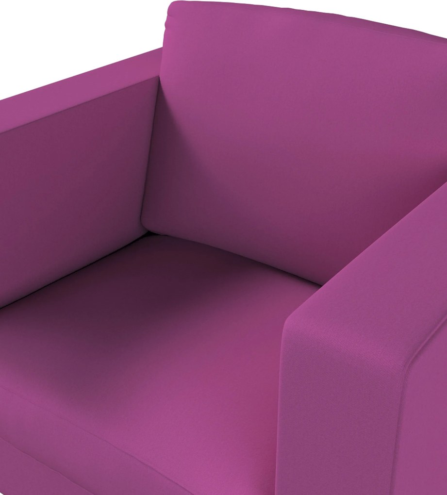 Potah na křesko IKEA Karlanda, krátký barva růžová látka pletený vzor
