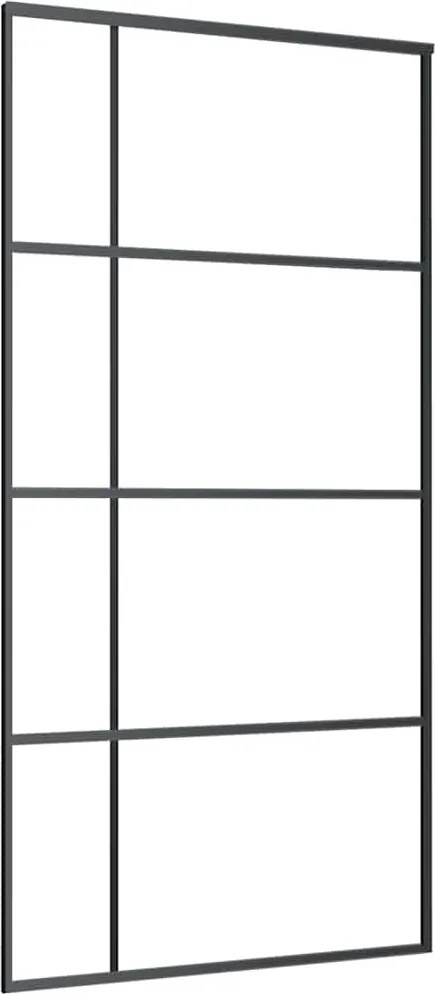 Posuvné dveře se sadou kování černé 102,5x205 cm ESG Glass 3375872