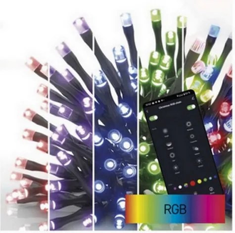 Vánoční osvětlení EMOS GoSmart (WiFi) D4ZR01 80LED řetěz 8m RGB 64 programů s časovačem